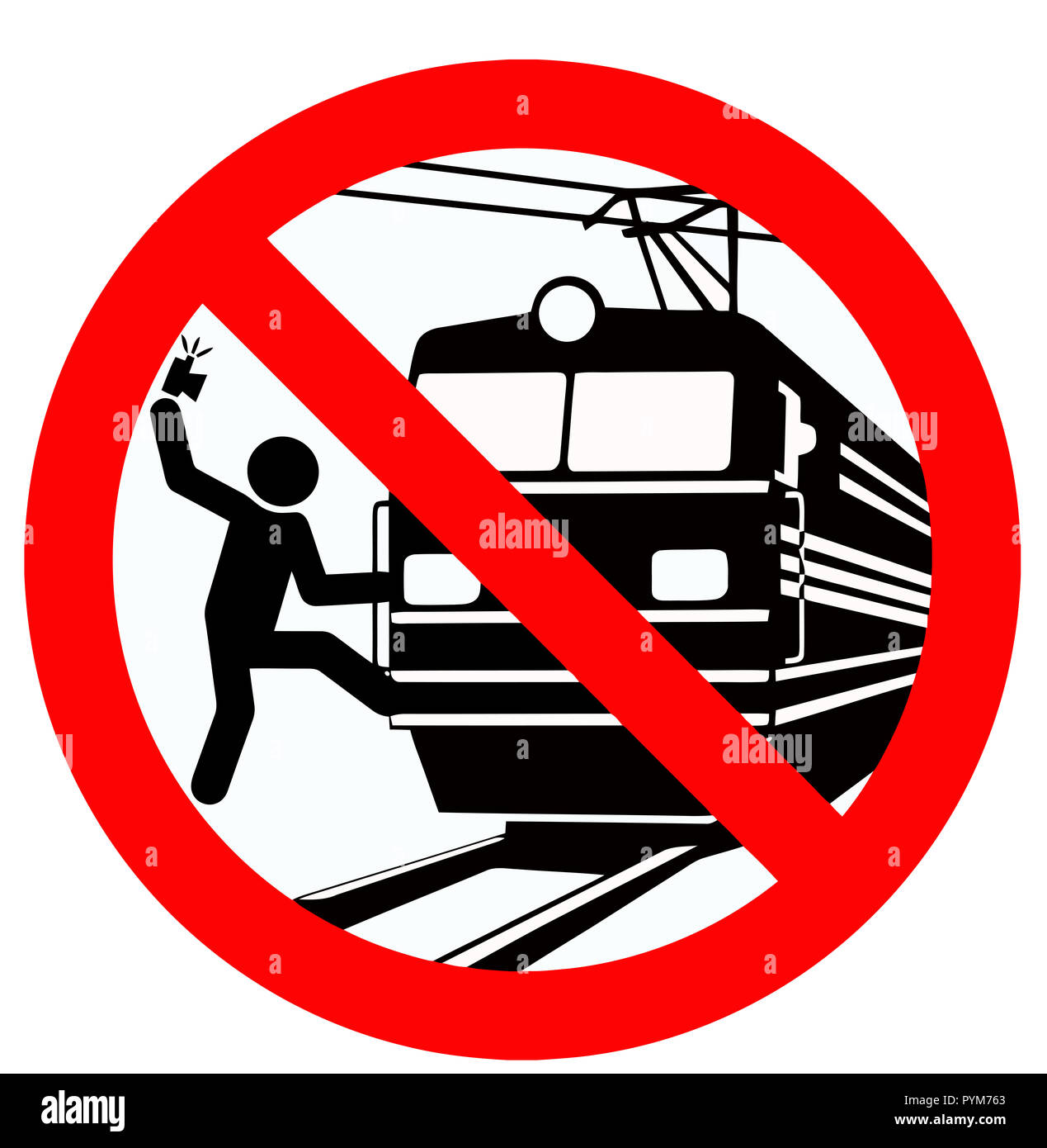 selfie no take warning death forbidden train illustration Stock Photo ...