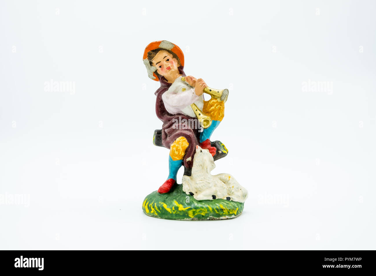 Christian nativity scene figure isolated on white background ...