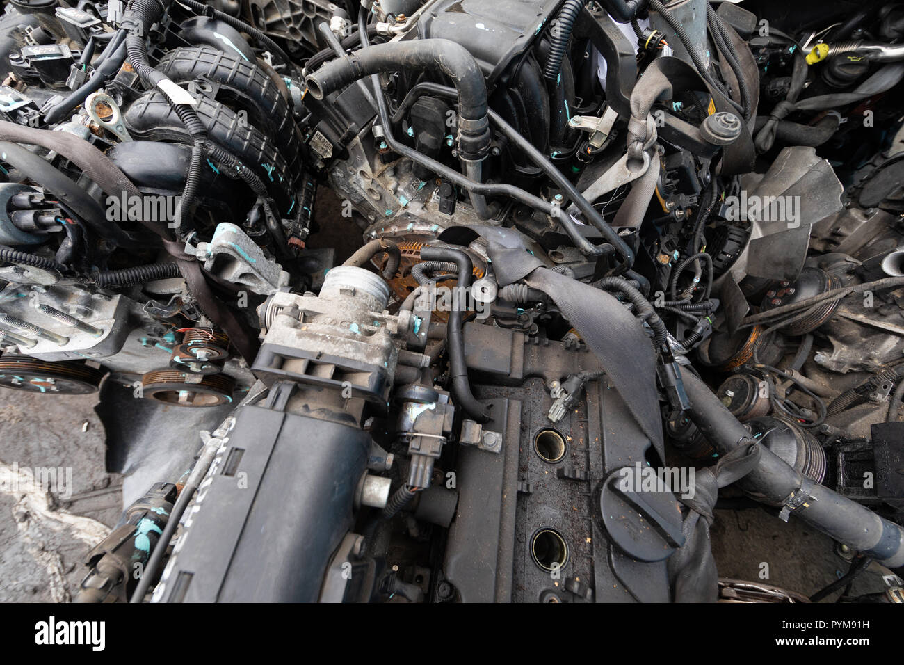 Analysis of the car engine Stock Photo - Alamy