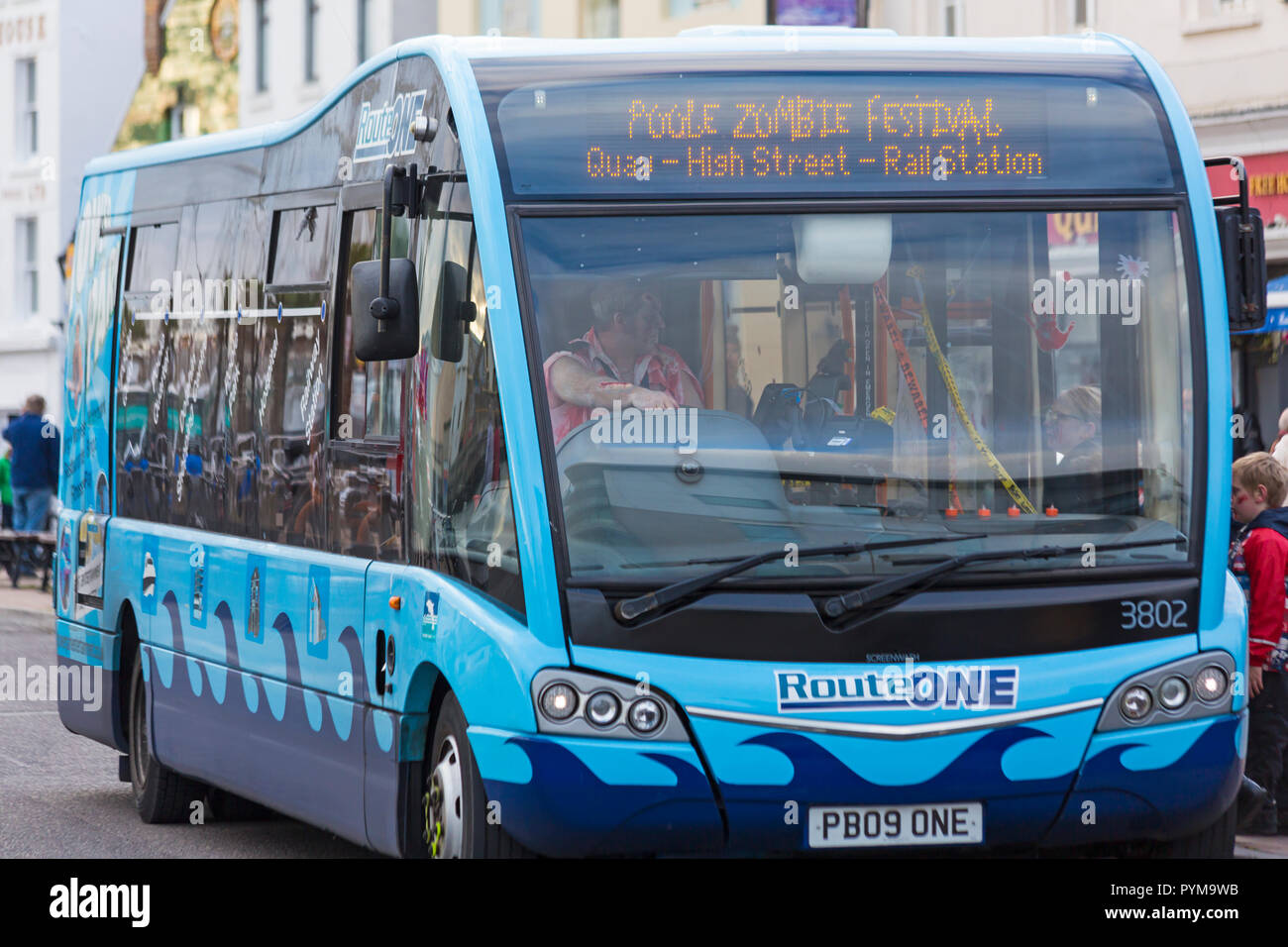 Morebus Route 666 zombie bus service at Poole Zombie Fest, Poole ...