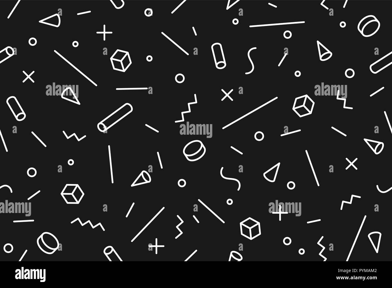 Geometric memphis pattern. Seamless graphic pattern 80s-90s trendy ...