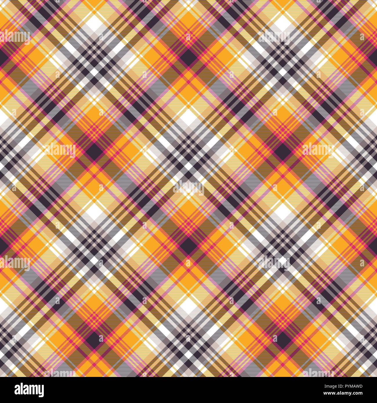 Orange plaid seamless pattern. Vector illustration Stock Vector Image ...