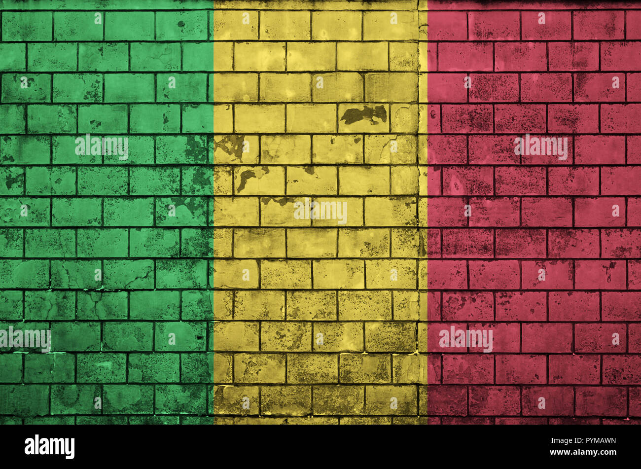 Mali painted flag hi-res stock photography and images - Alamy