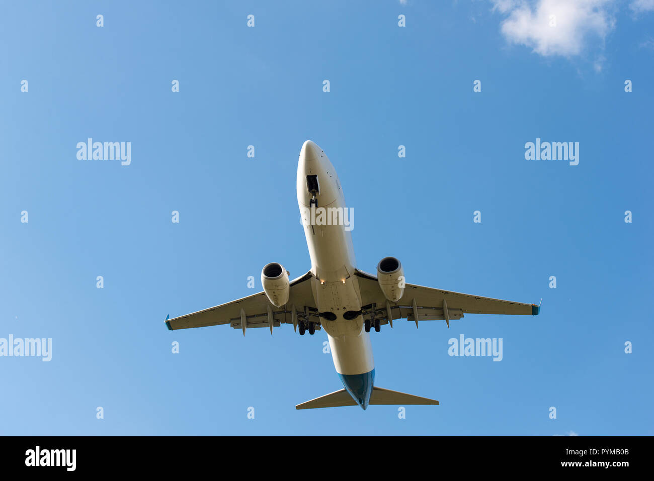 aircraft flying in the sky. bottom view Stock Photo - Alamy