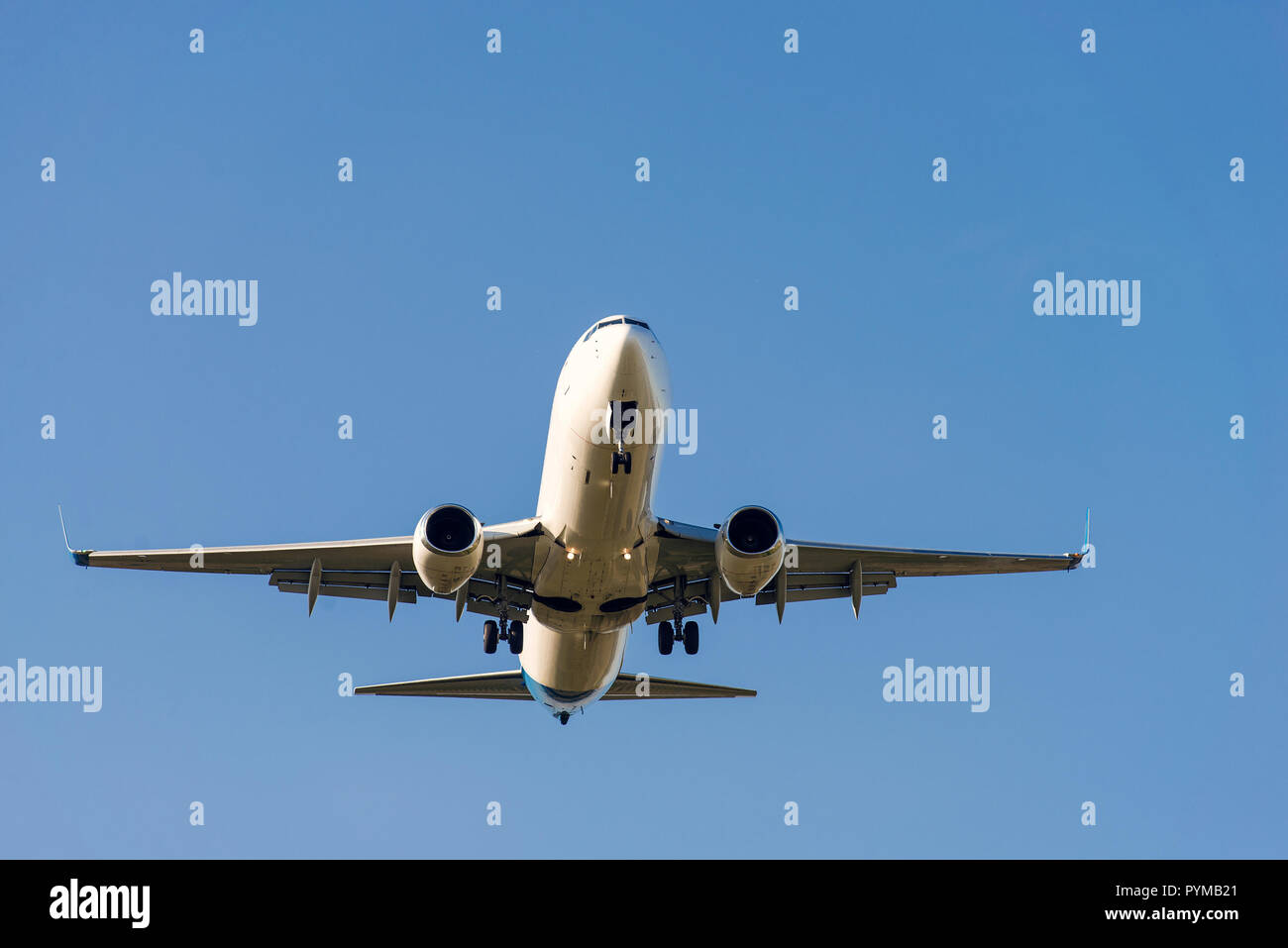aircraft flying in the sky. front view Stock Photo - Alamy