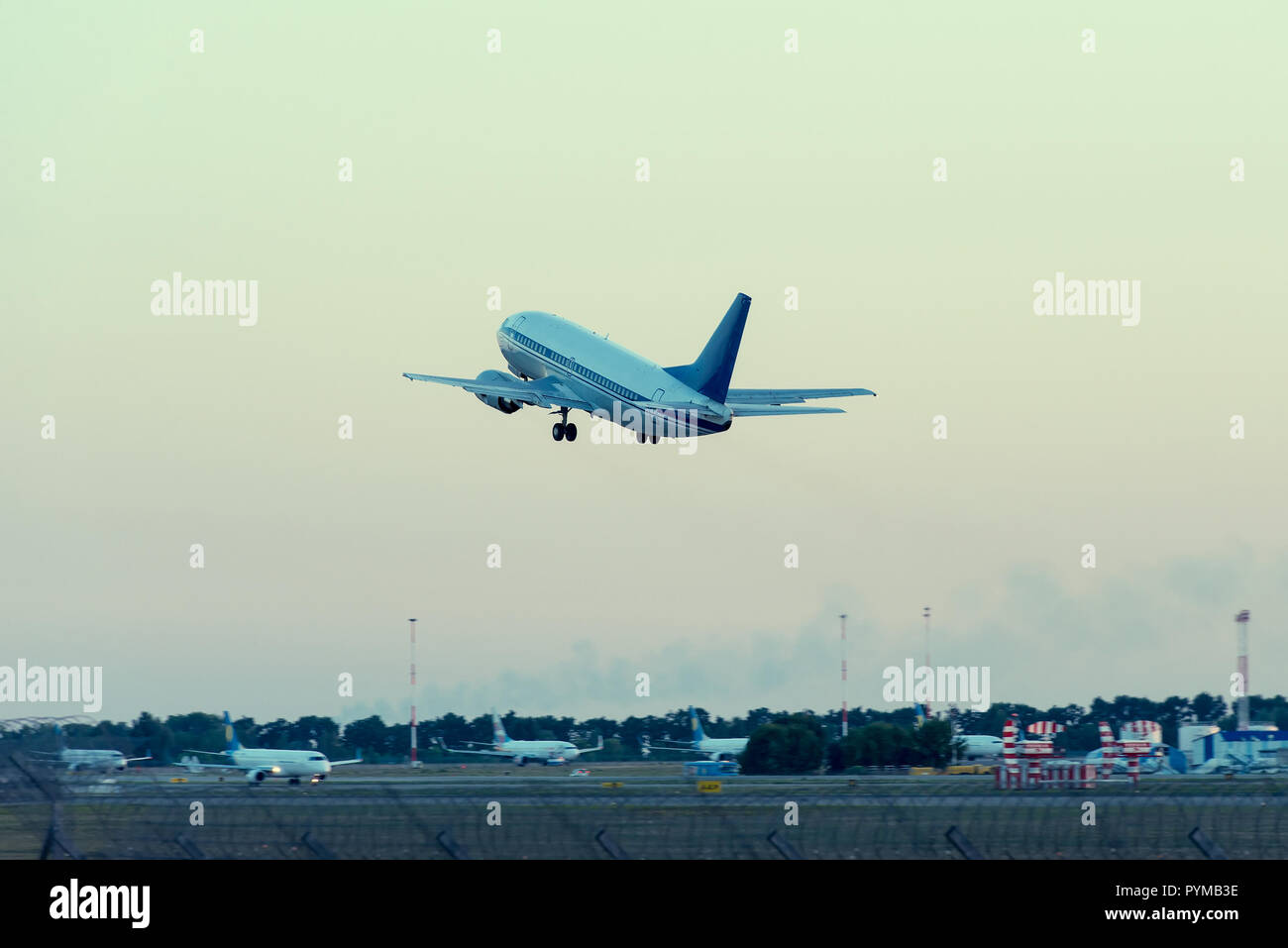 Plane takes off from airfield hi-res stock photography and images - Alamy