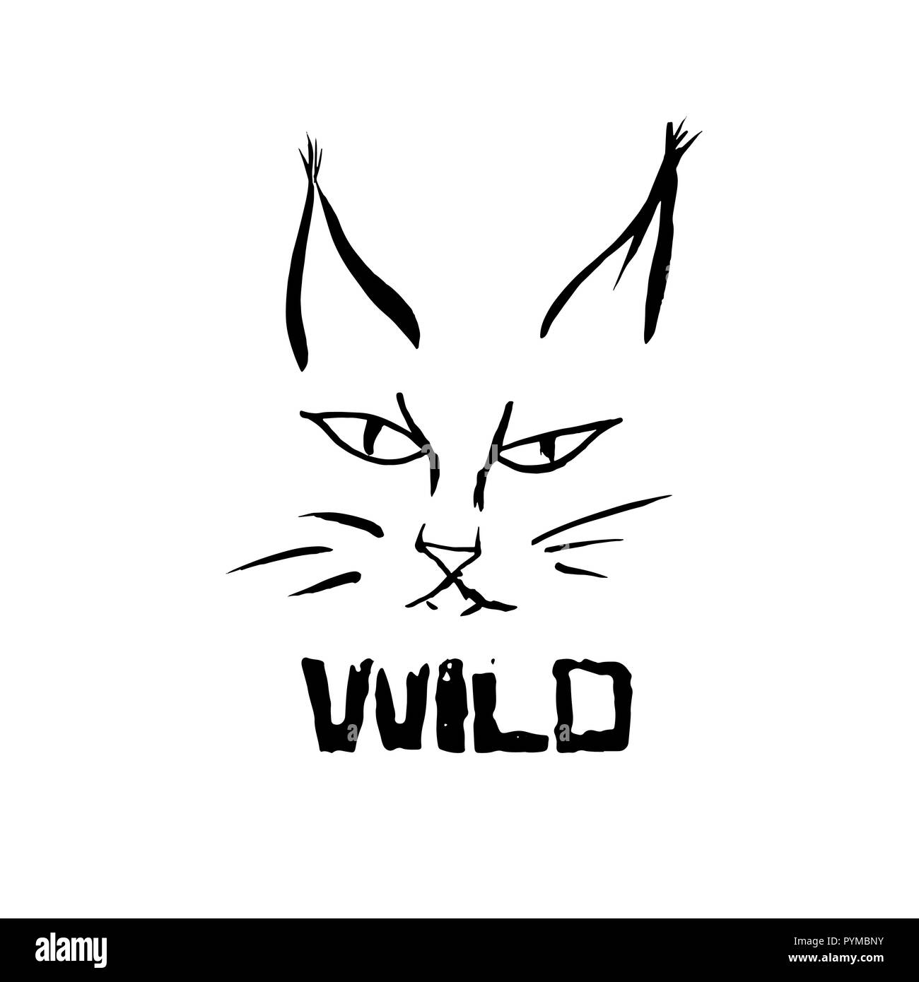 Lynx cat illustration Stock Vector Images - Alamy