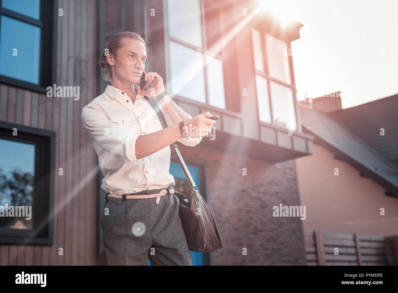 Man going office leaving home hi-res stock photography and images - Alamy