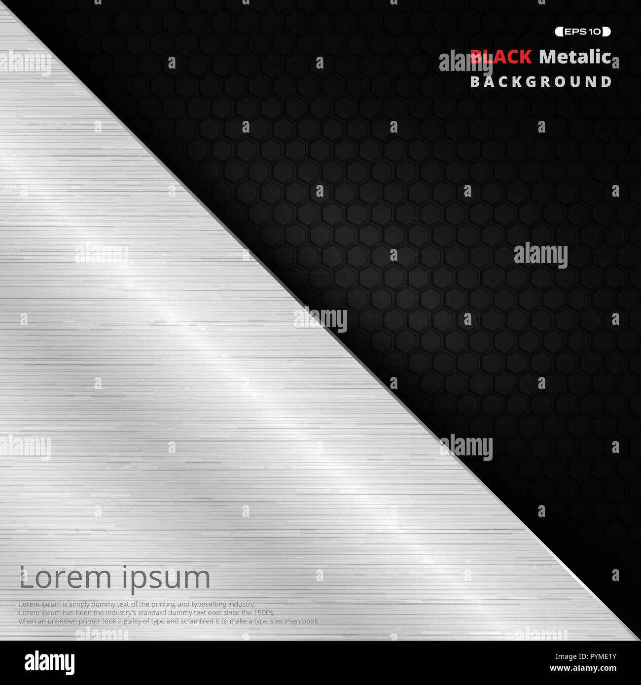 Abstract of aluminum fiber black solid background, vector eps10 Stock ...