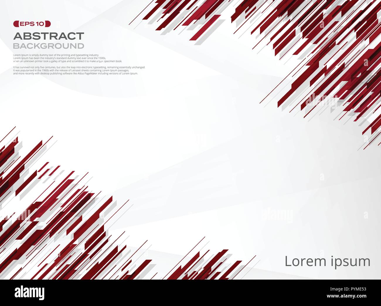 Abstract of red color stripe line technology background, vector eps10 ...