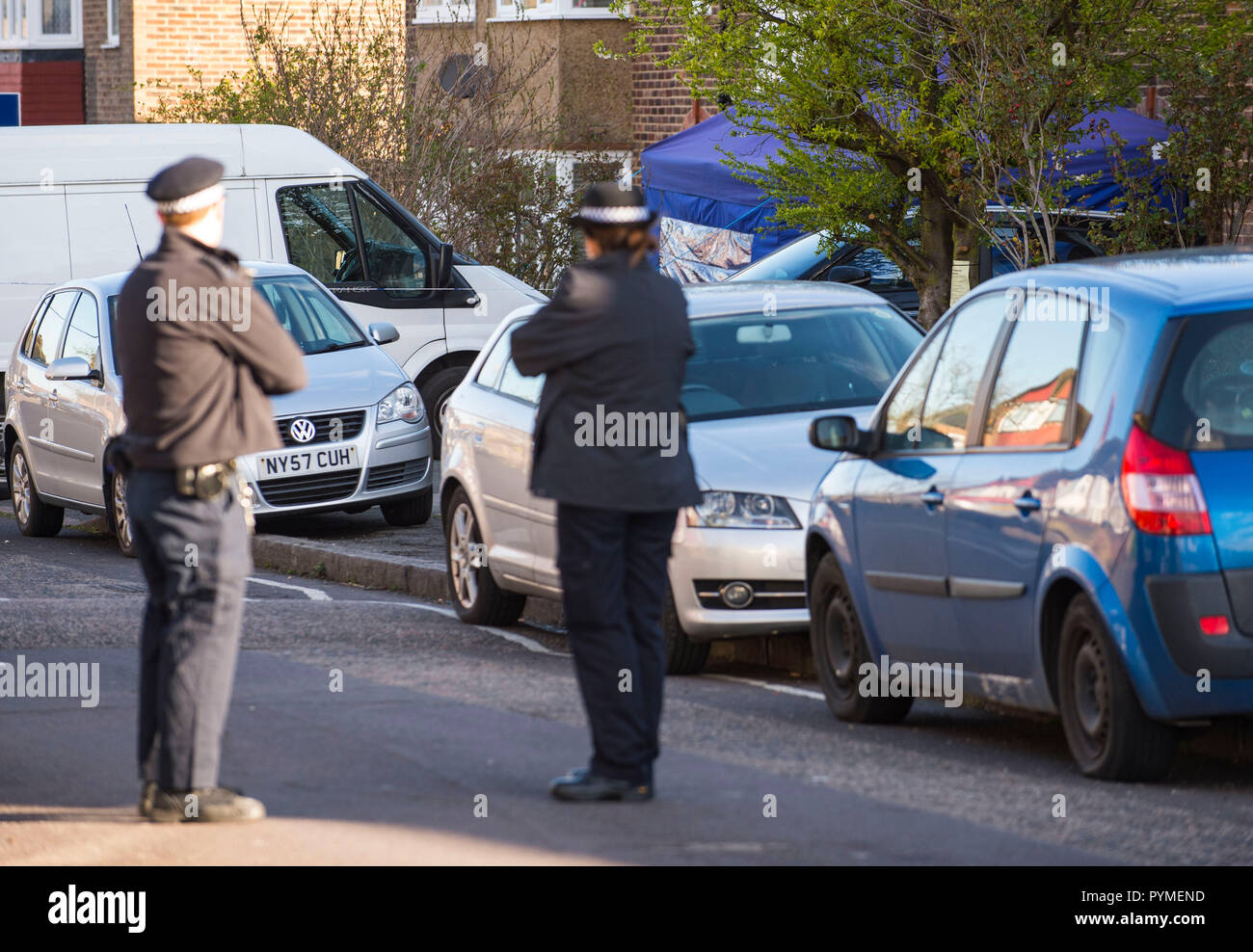 Police attend the scene Stock Photo - Alamy