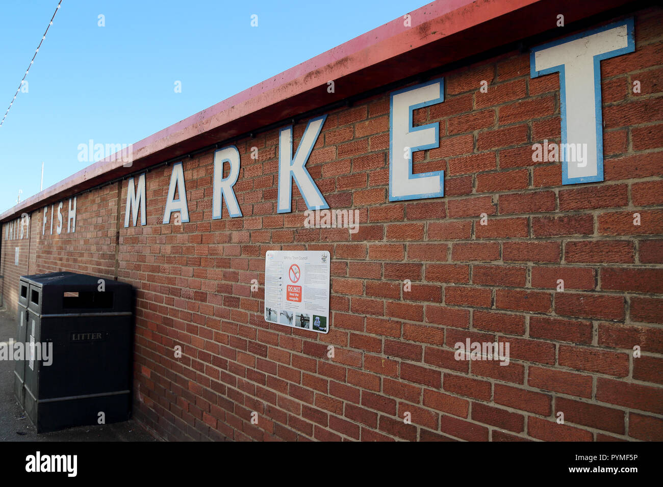 A view of the Whitby Fish Market in Whitby, North Yorkshire, England ...