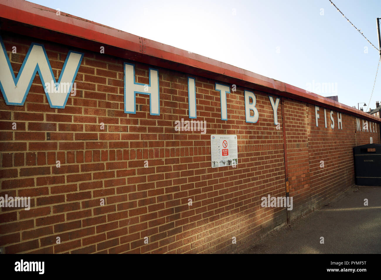A view of the Whitby Fish Market in Whitby, North Yorkshire, England ...