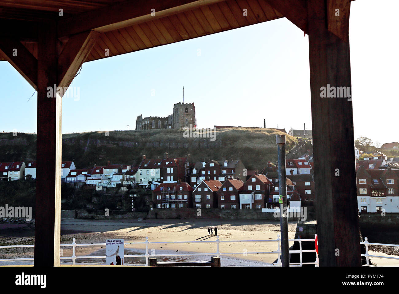 A view of St Mary's Church seen from Whitby, North Yorkshire, Uk ...