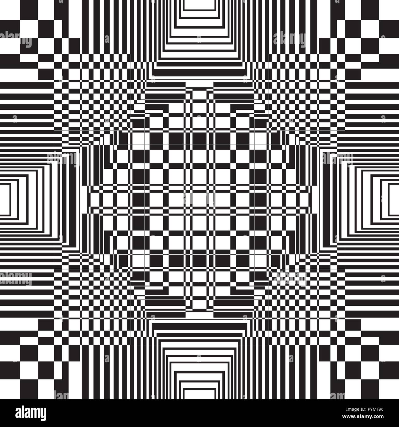 Abstract Arabesque Miroring Cross Like Perspective black on transparent ...