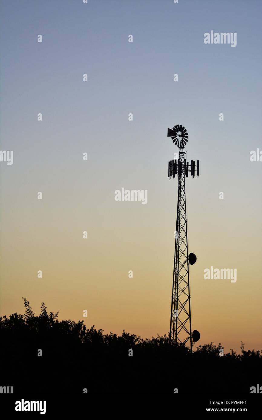 Cell phone tower in high desert of California USA America west Stock ...