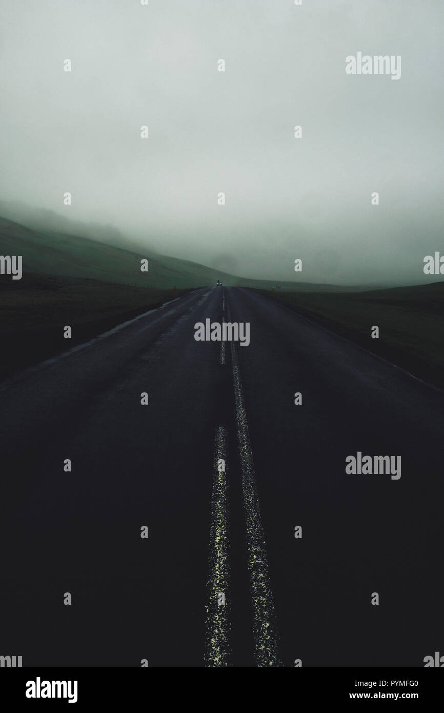 Dark Road Headlights