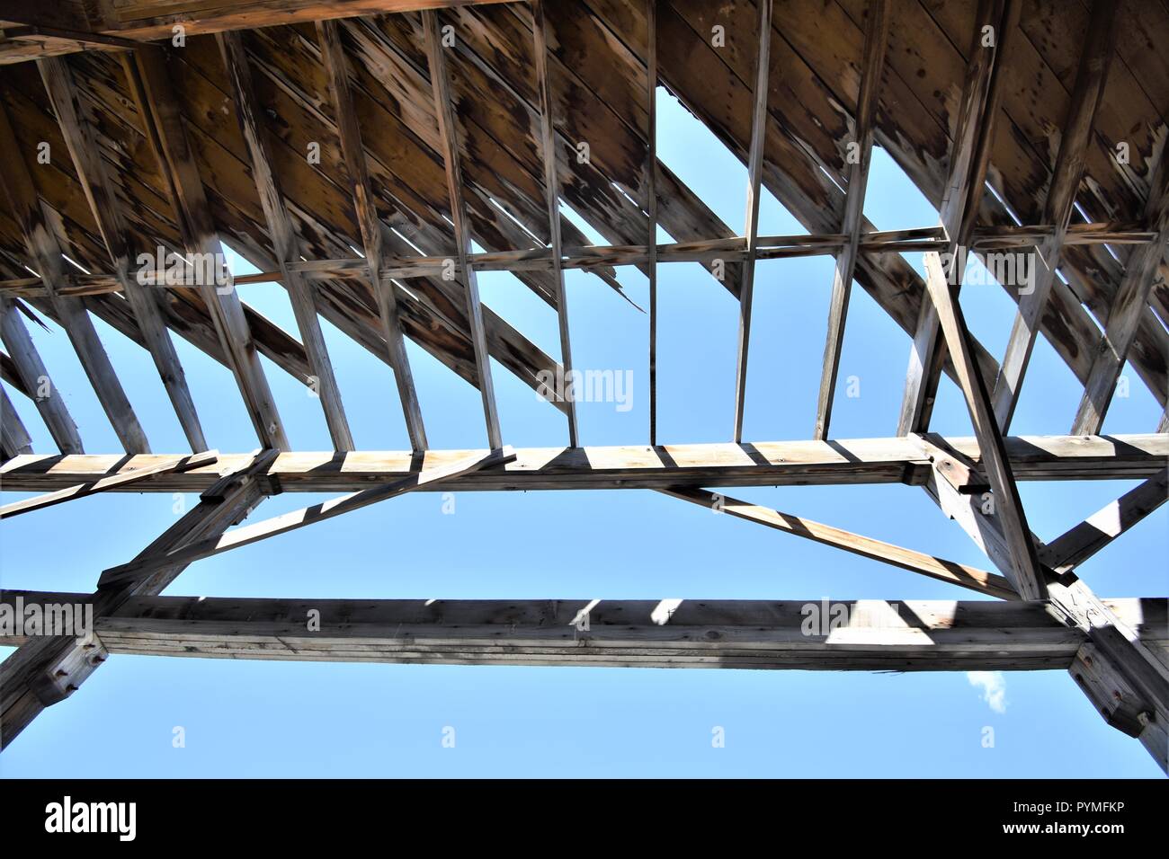 Deserted buildings waiting to be put back to use in the high deserts of ...
