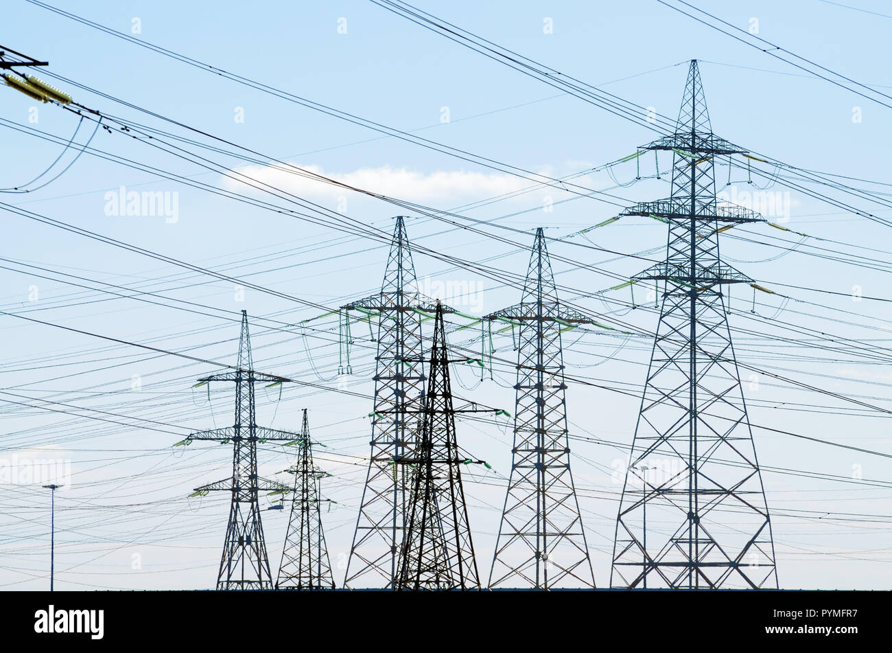 Electric current transmission line.Designed for power transmission.It ...