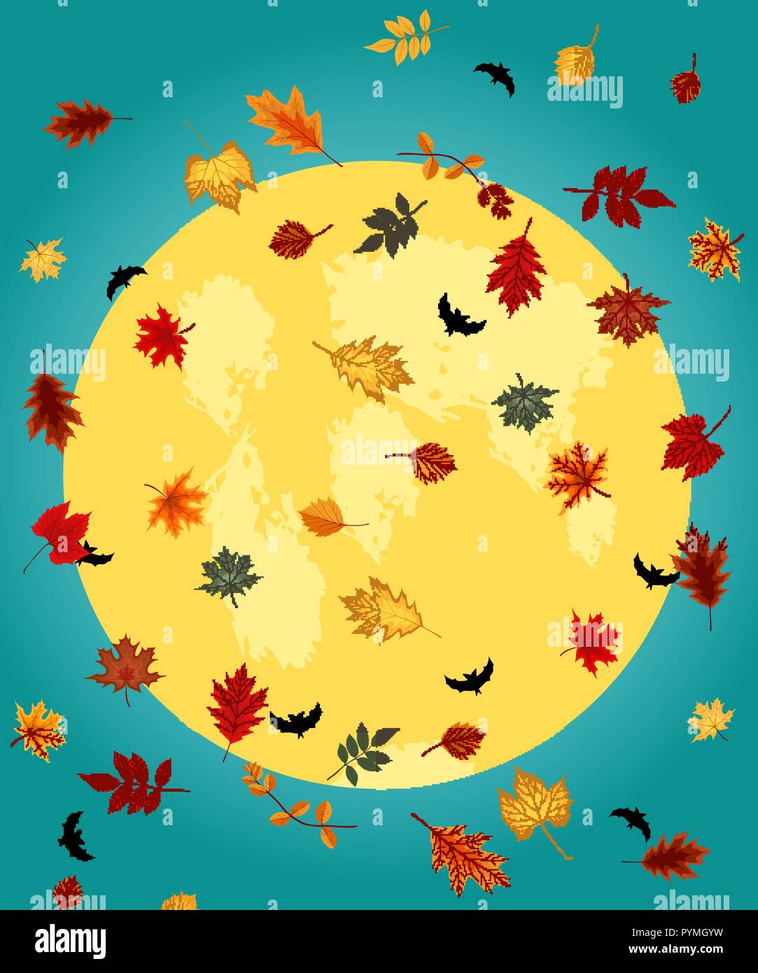 Halloween Party Background Template. Vector illustration Stock Vector ...