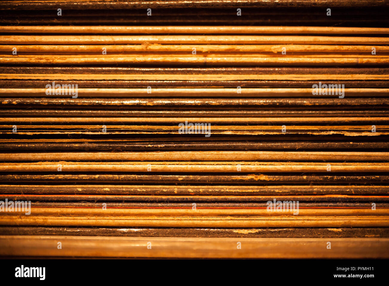 A stack of old, dusty record albums Stock Photo - Alamy
