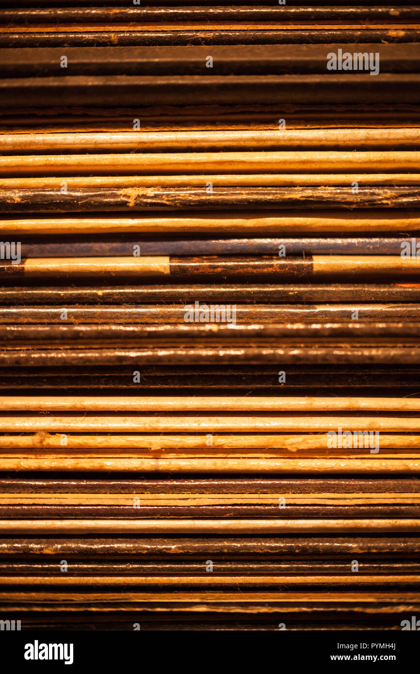 A stack of old, dusty record albums Stock Photo - Alamy