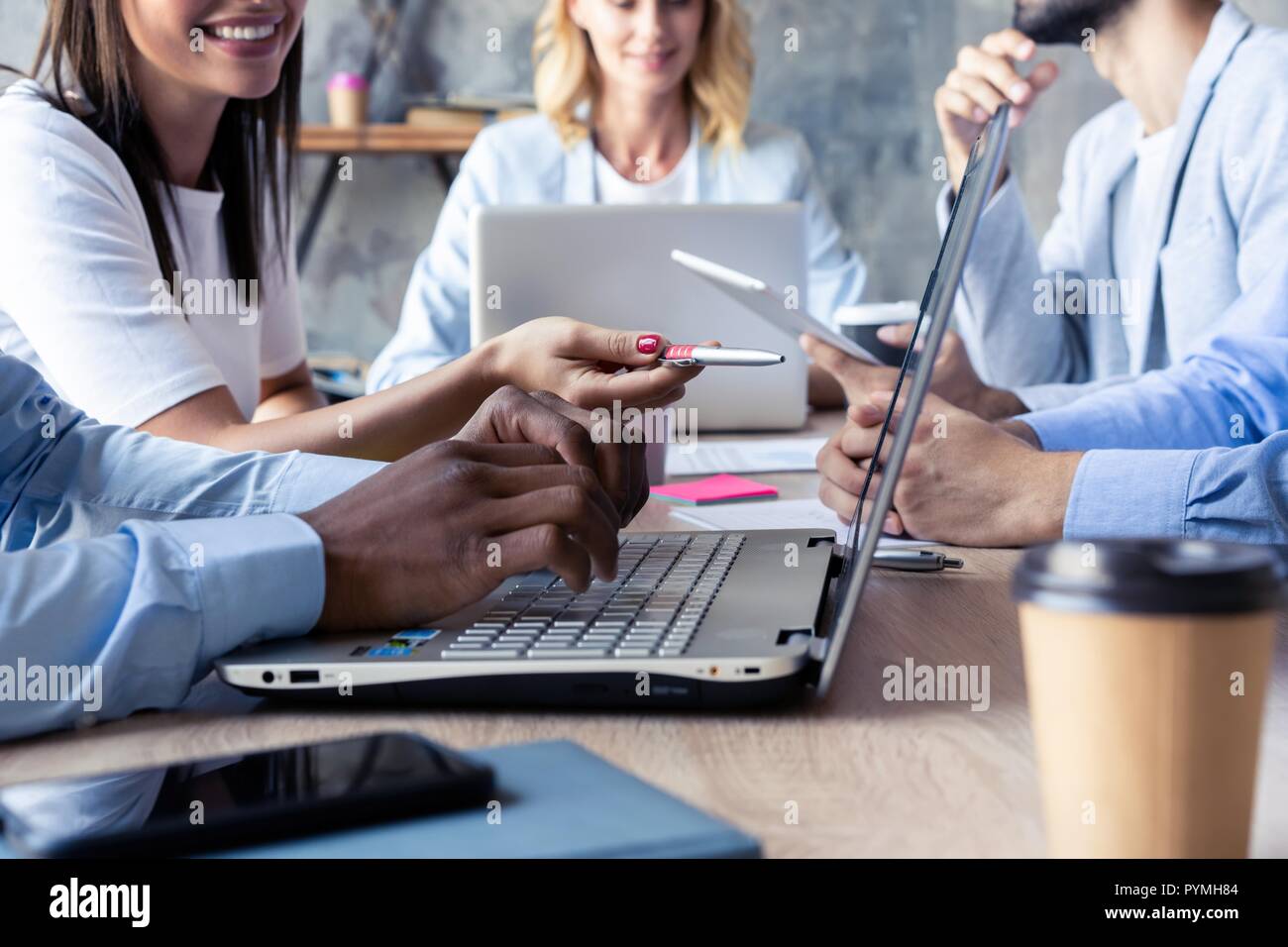 Guy hands typing keyboard laptop hi-res stock photography and images ...