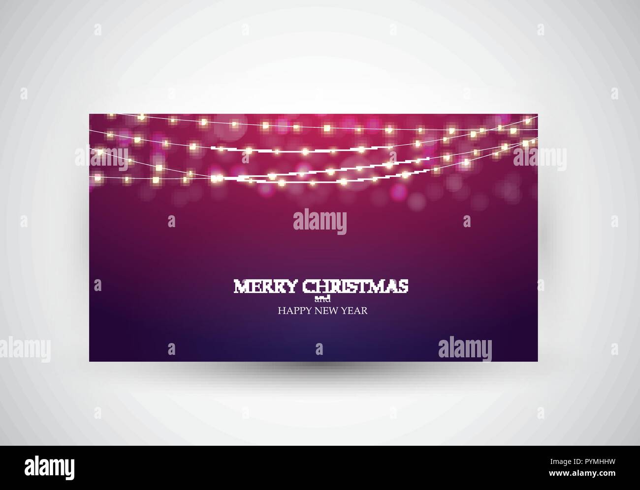 Merry Christmas Card Template Vector Illustration Stock Vector Image ...