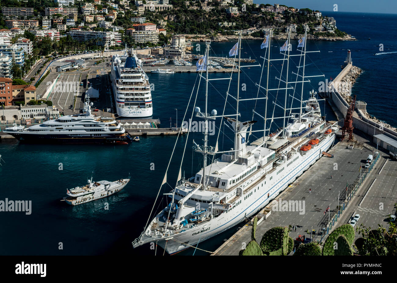 Old harbour in Nice France with colourful boats and yachts Stock Photo ...