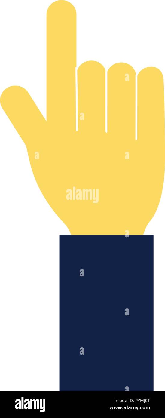 hand pointing index finger on white background Stock Vector Image & Art ...