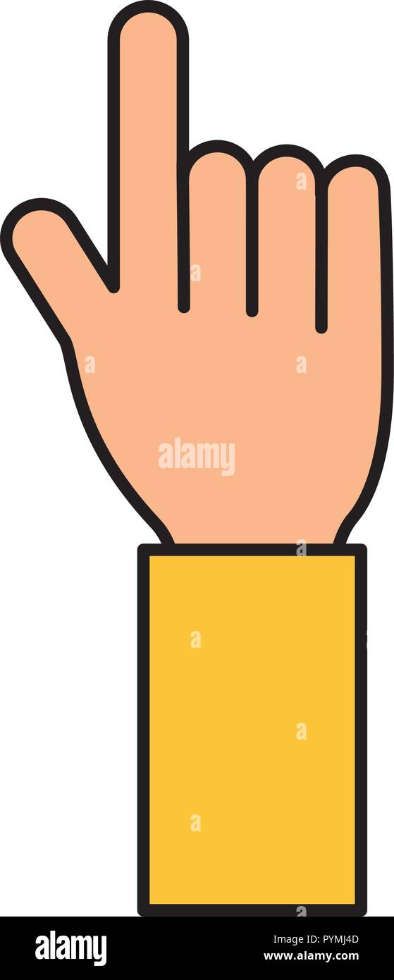 hand pointing index finger on white background Stock Vector Image & Art ...