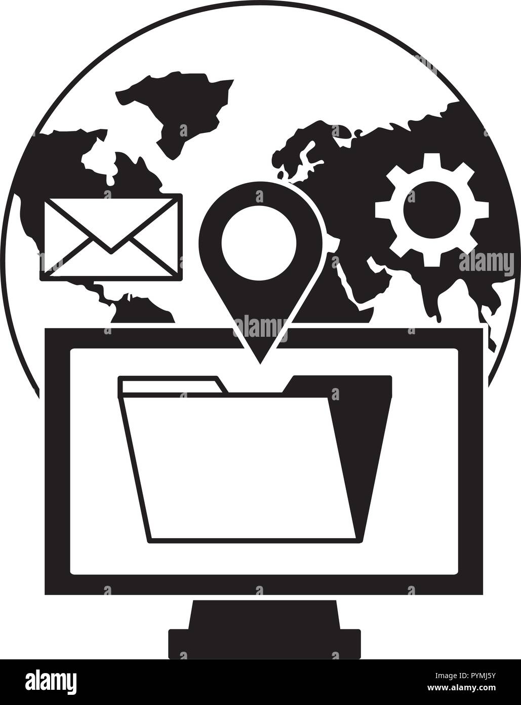 computer world file location social media Stock Vector Image & Art - Alamy