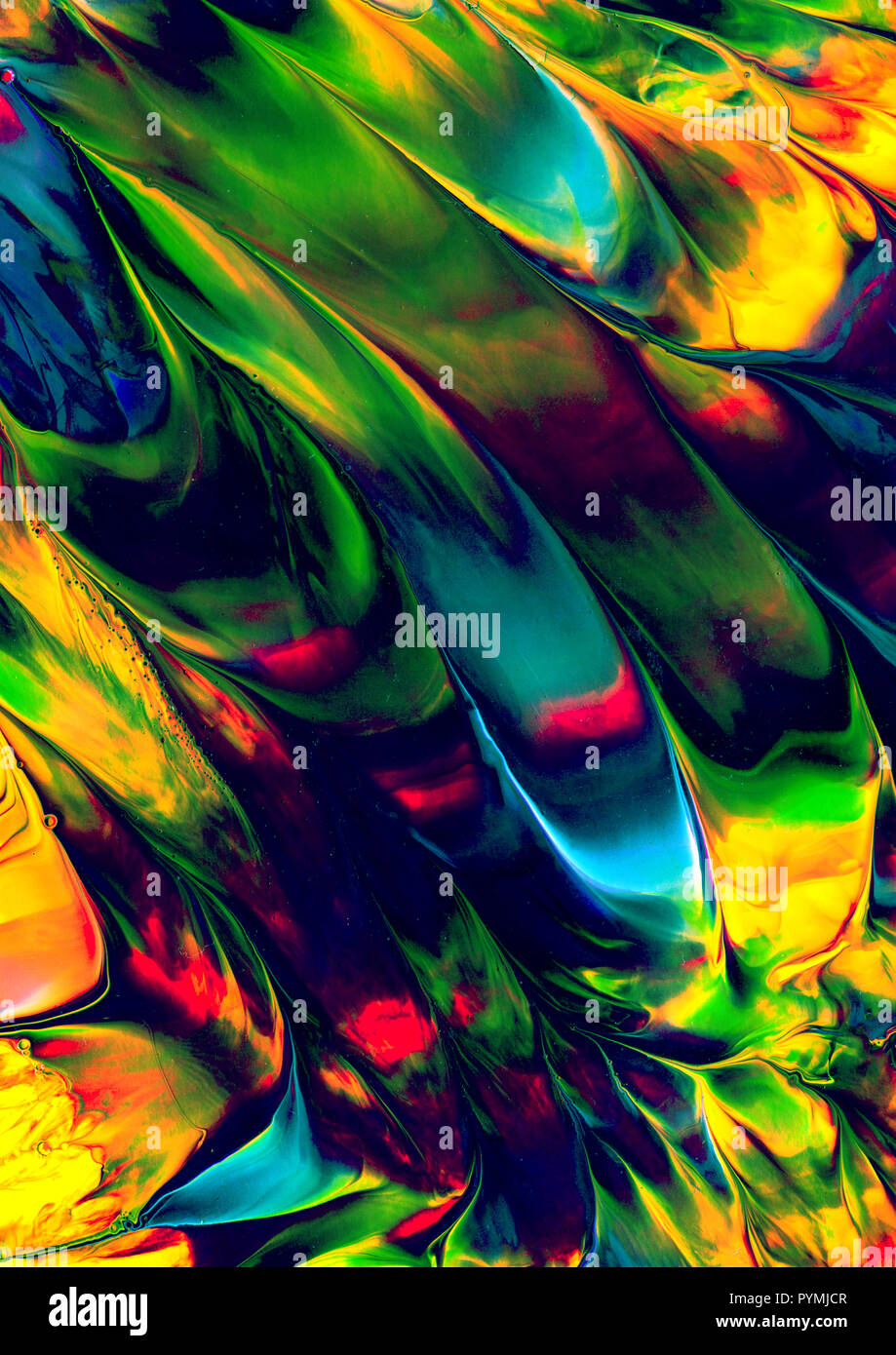 The mixed colorful shocking ink brush shinny design paper background ...