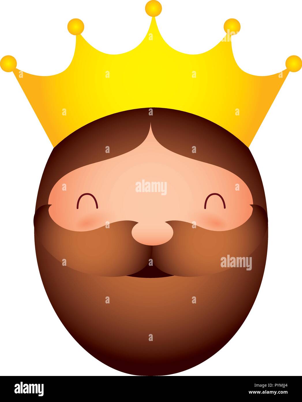 cute wise king face character Stock Vector Image & Art - Alamy