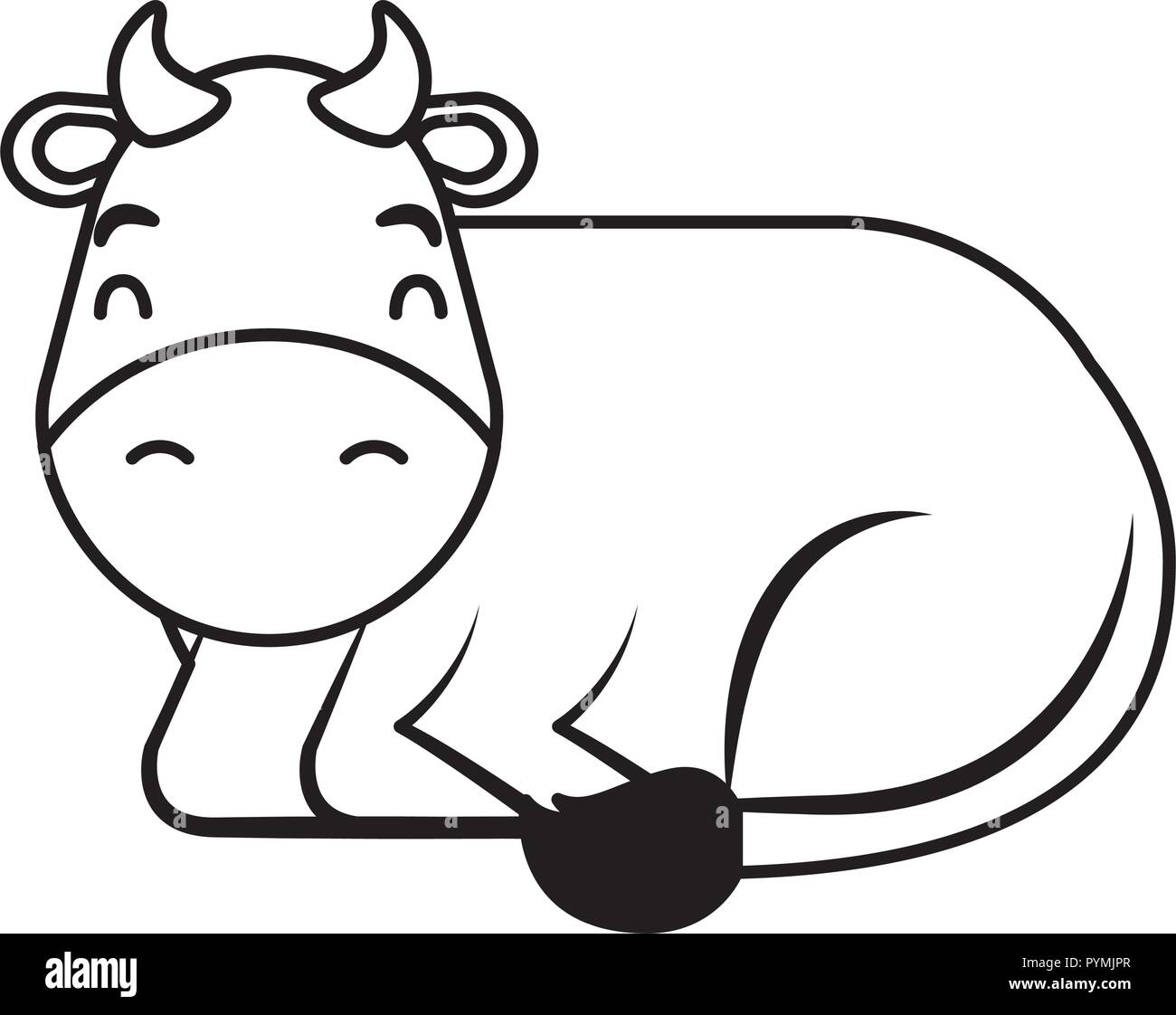 cow cartoon animal wild life Stock Vector Image & Art - Alamy
