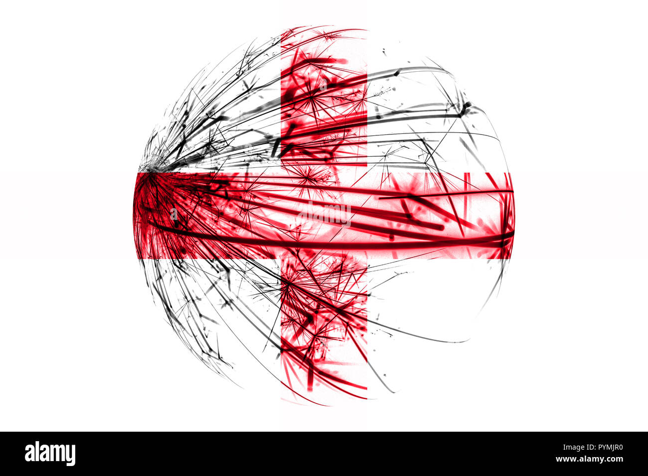 Abstract England sparkling flag, Christmas ball concept isolated on ...