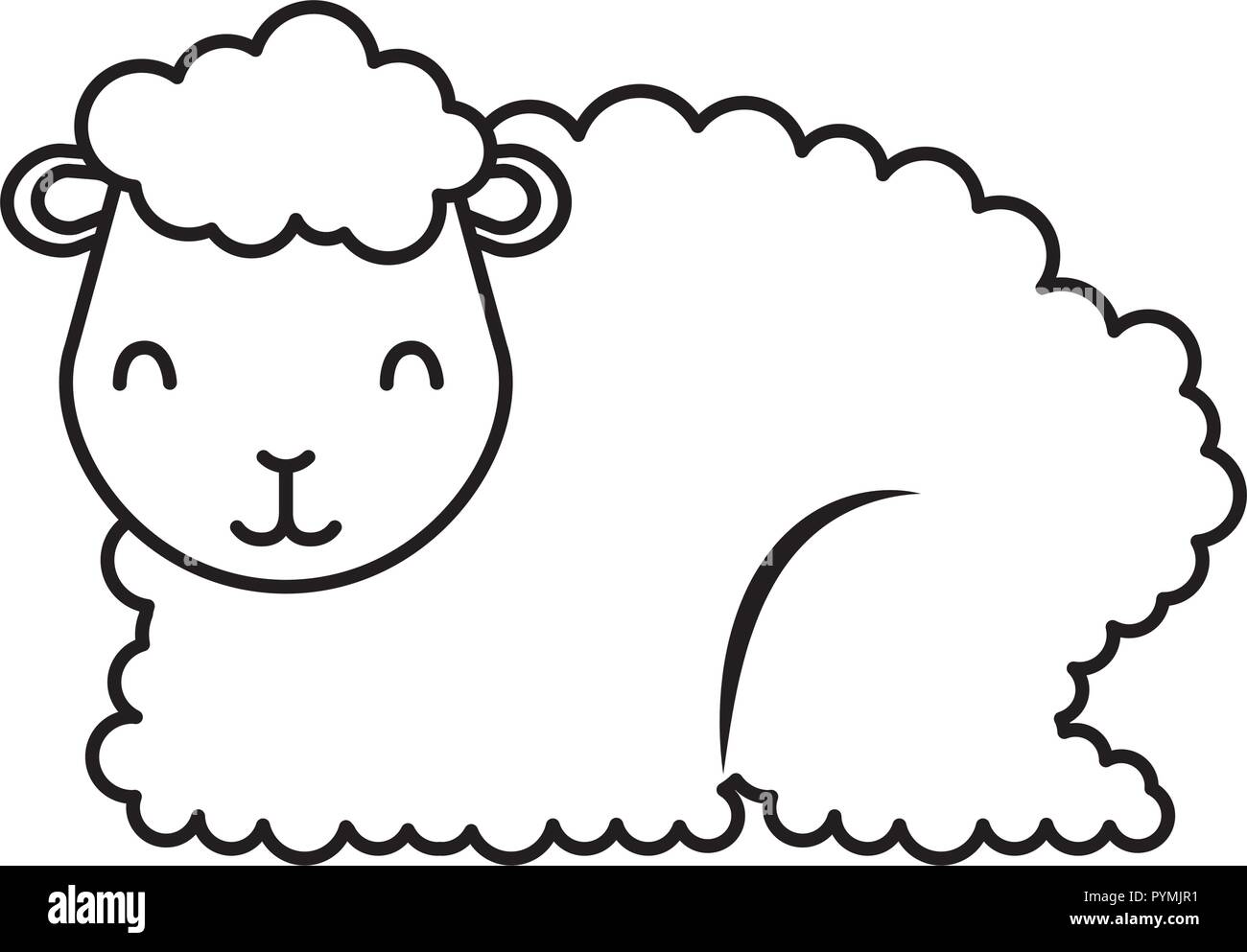 sheep cartoon animal wild life Stock Vector Image & Art - Alamy