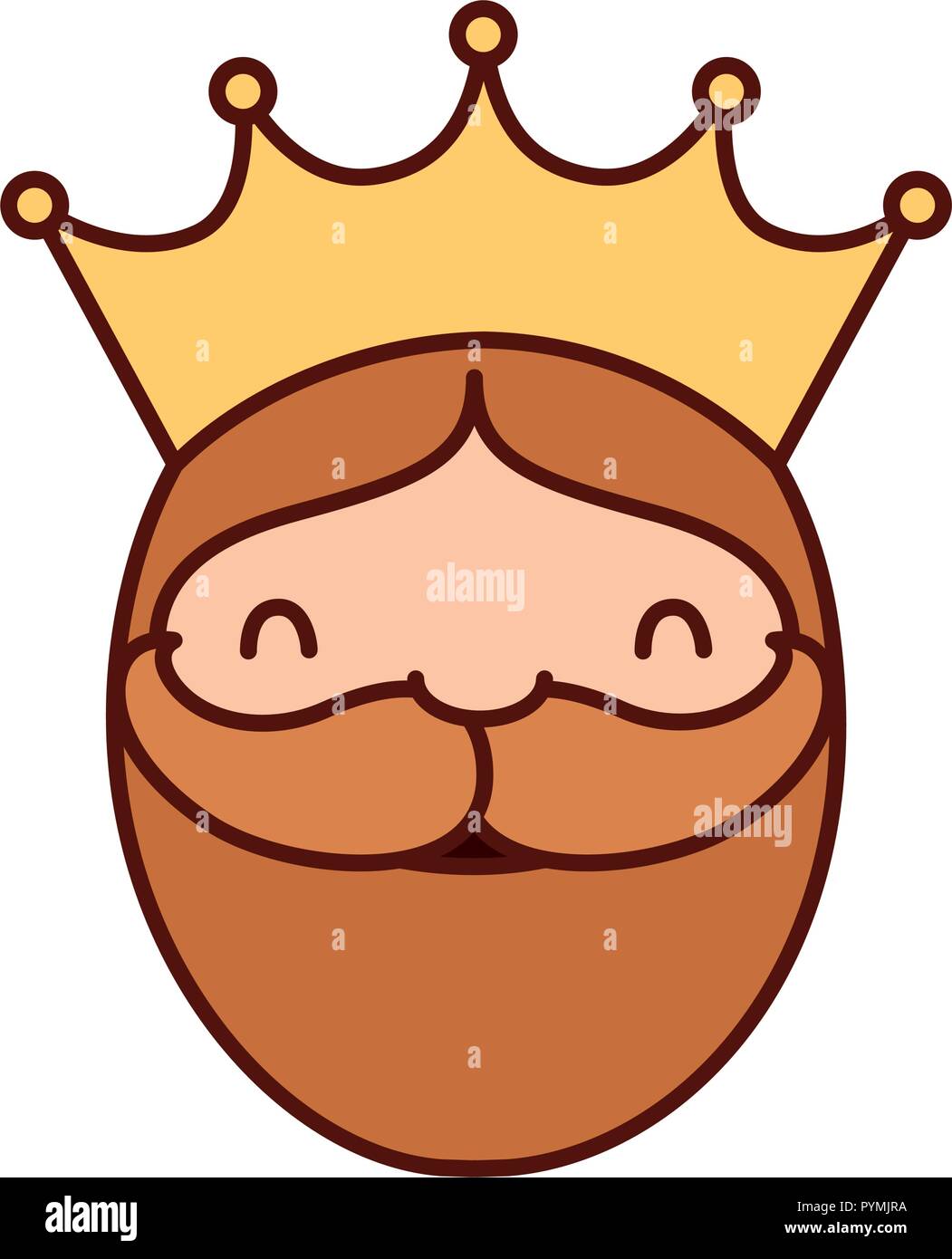 cute wise king face character Stock Vector Image & Art - Alamy