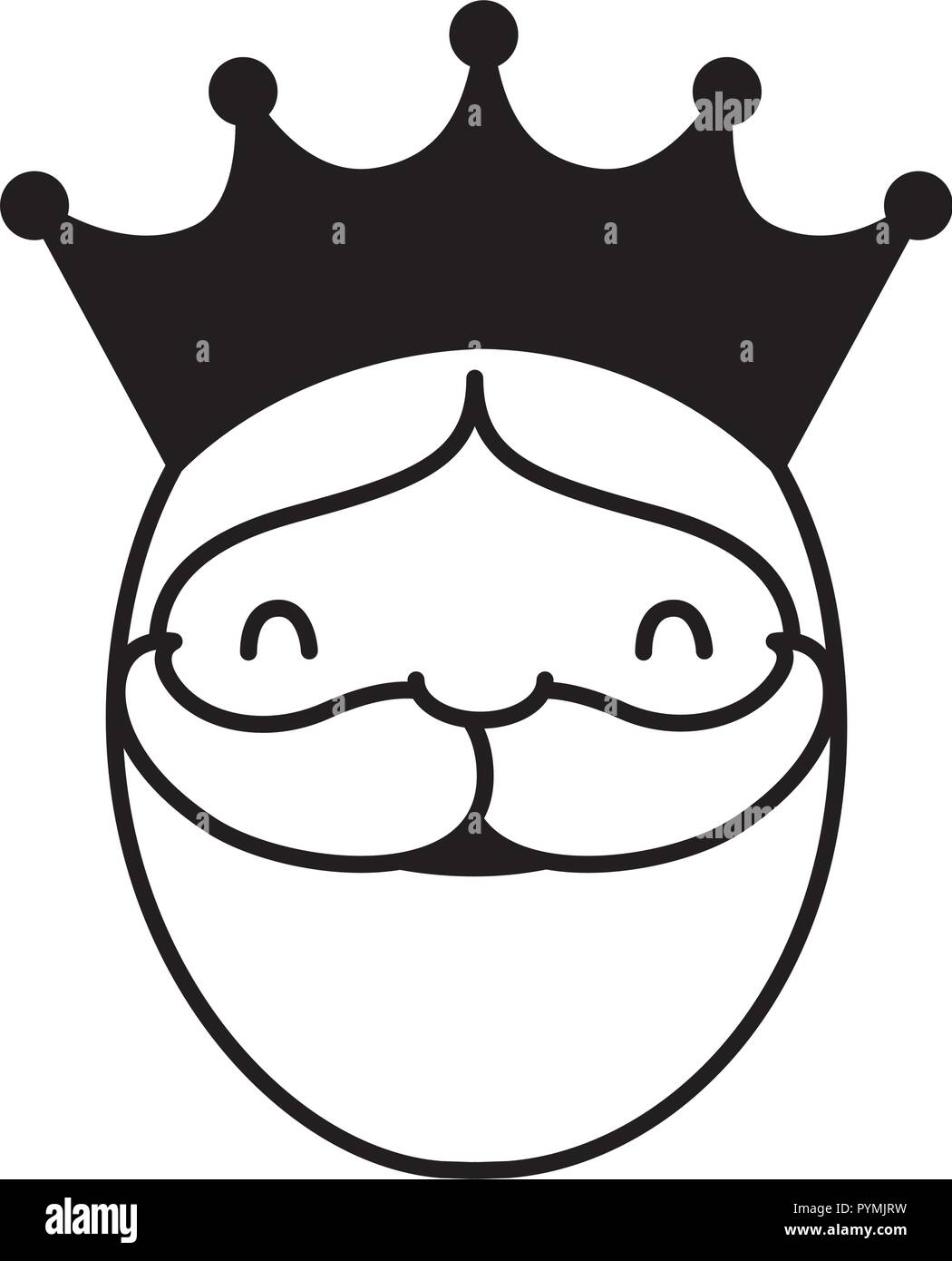 cute wise king face character Stock Vector Image & Art - Alamy