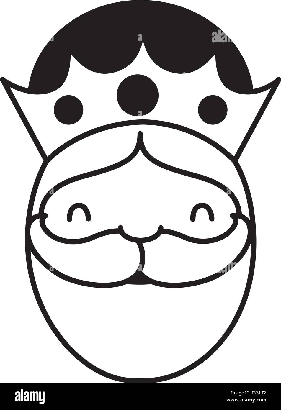 cute wise king face character Stock Vector Image & Art - Alamy