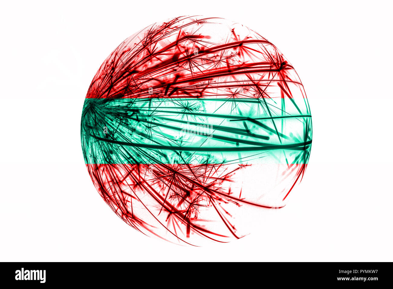 Abstract Transnistria sparkling flag, Christmas ball concept isolated ...