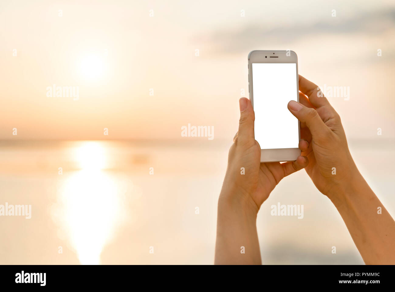 Woman recording video using mobile phone hi-res stock photography and ...
