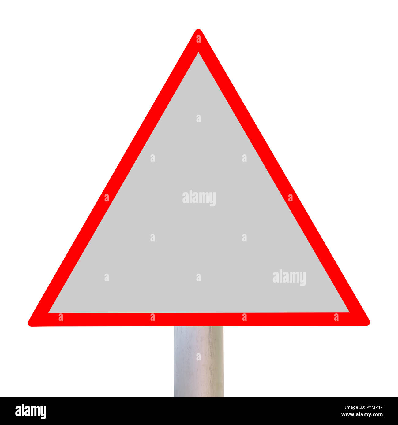 The road sign empty for your warning. You can put your text in the ...