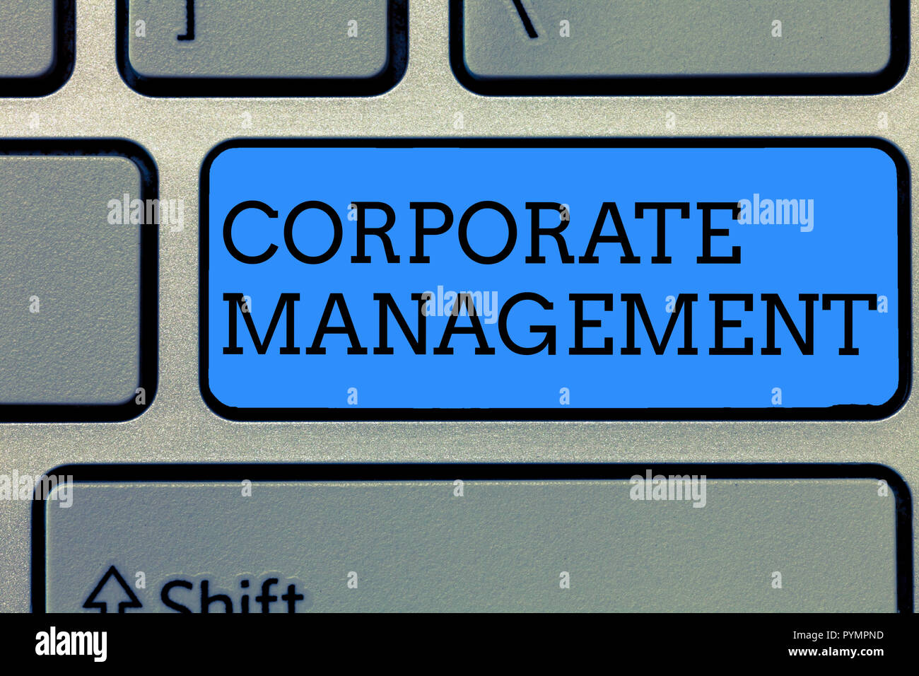 Text sign showing Corporate Management. Conceptual photo all Levels of ...