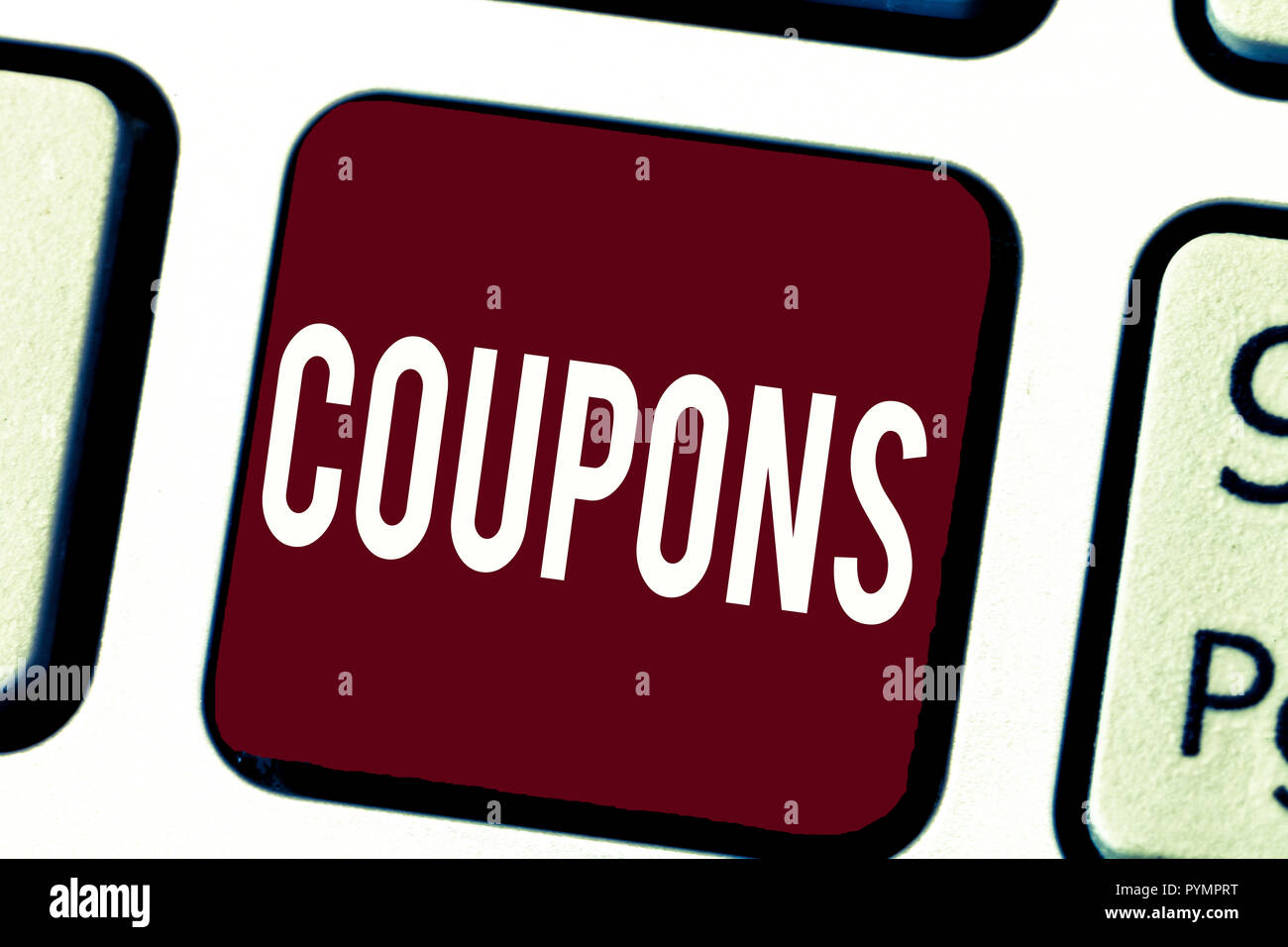 Text sign showing Coupons. Conceptual photo Certificate Ticket Label ...