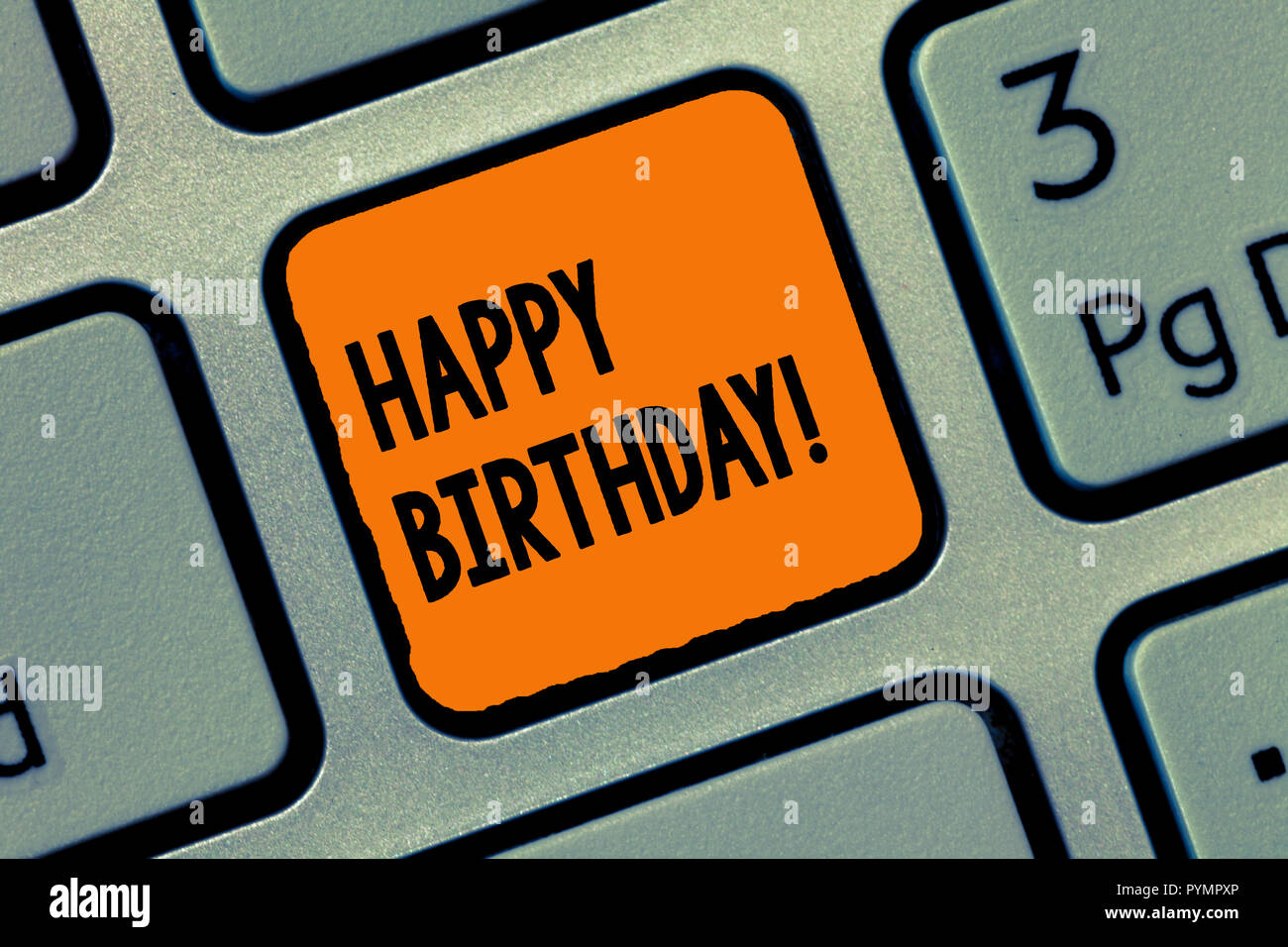 Handwriting text writing Happy Birthday. Concept meaning The birth ...