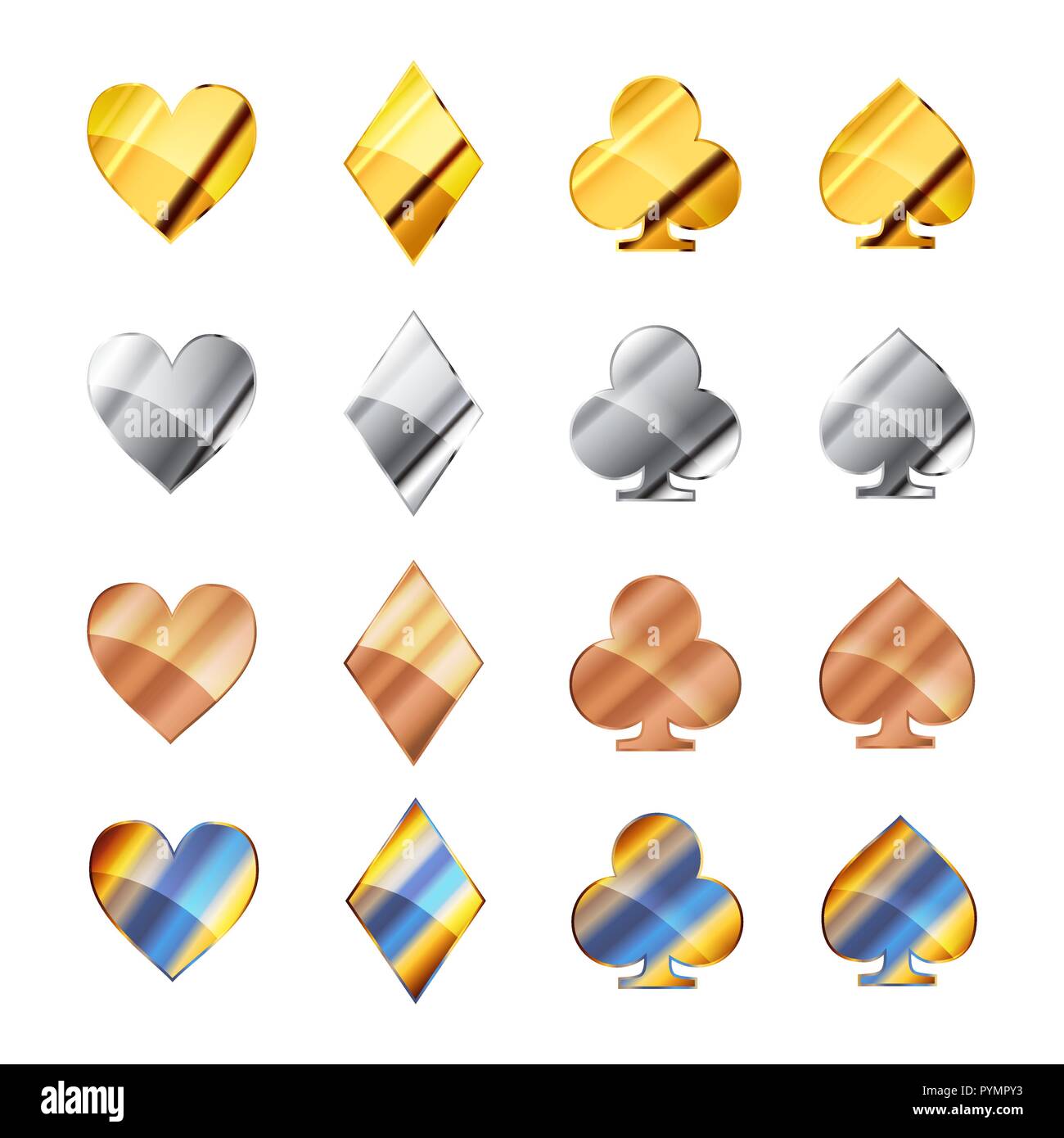 Card suits collection hi-res stock photography and images - Alamy