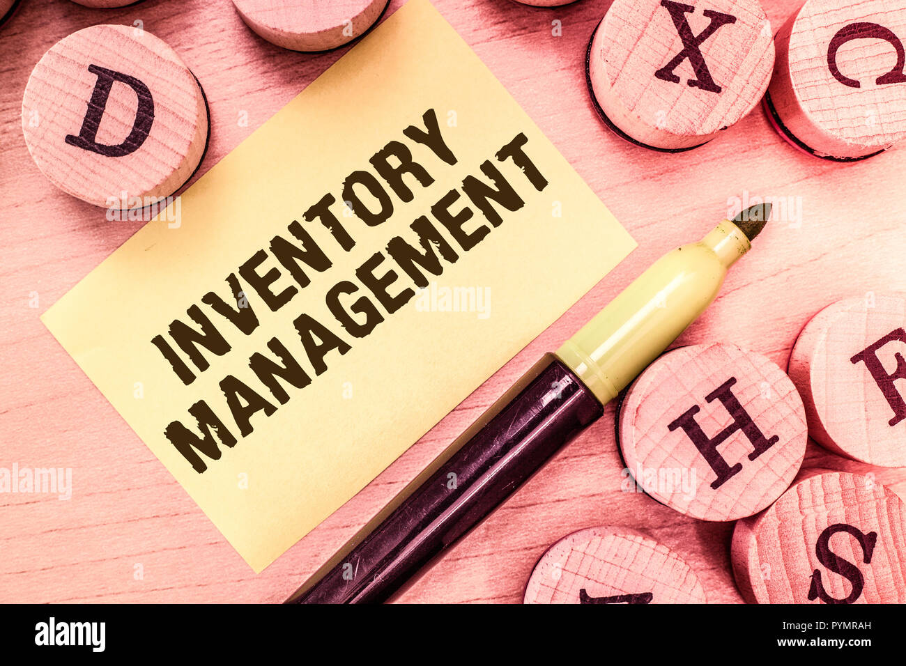 Handwriting text writing Inventory Management. Concept meaning ...