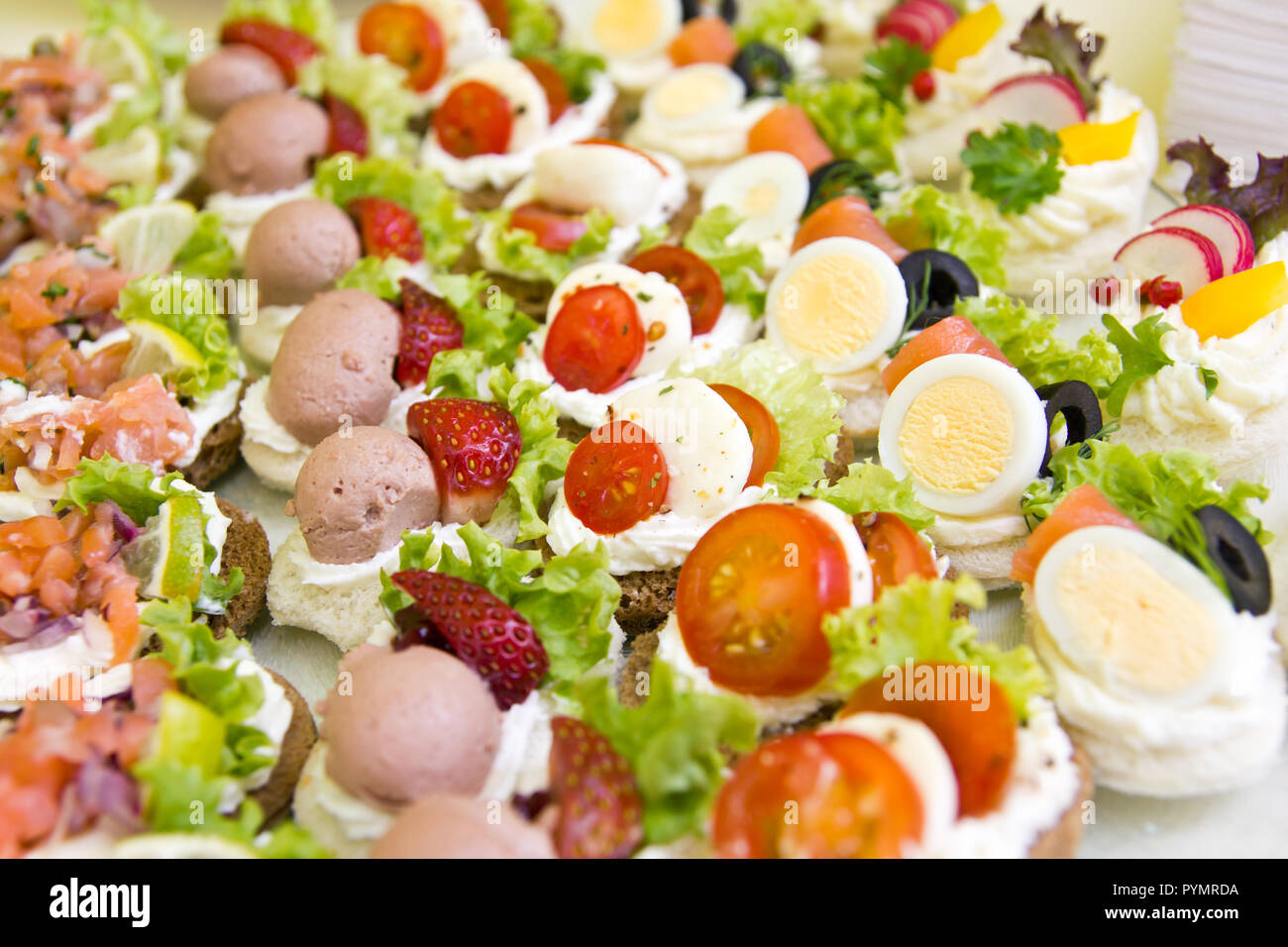 Finger food various canapes hi-res stock photography and images - Alamy