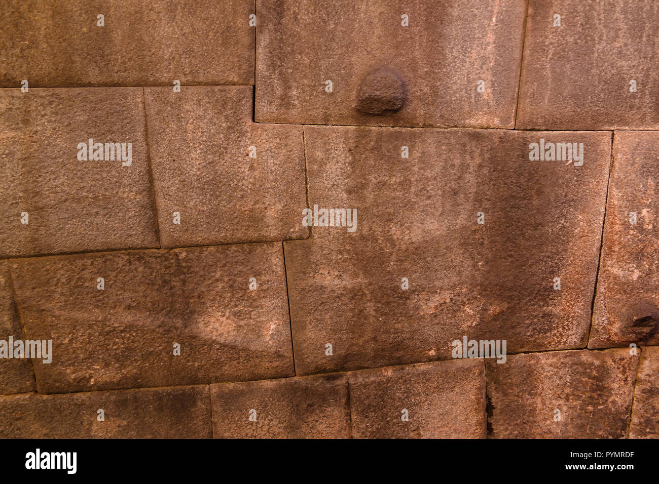 Details of masonry of Coricancha, famous temple in the Inca Empire at ...